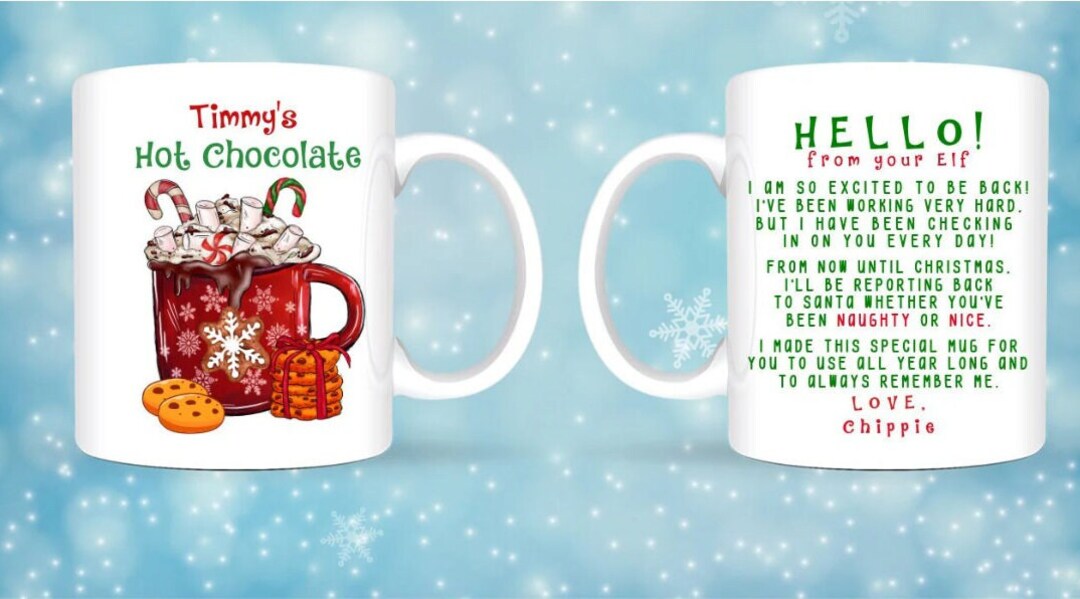 Custom Elf Return Mug, Elf I'm Back, Gift for Elf, Gift From Santa ...