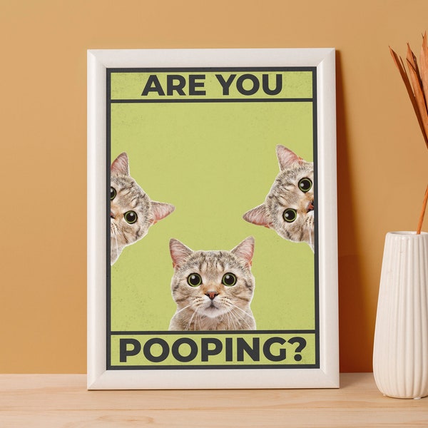 Are You Pooping Cat Sign - Etsy Ireland