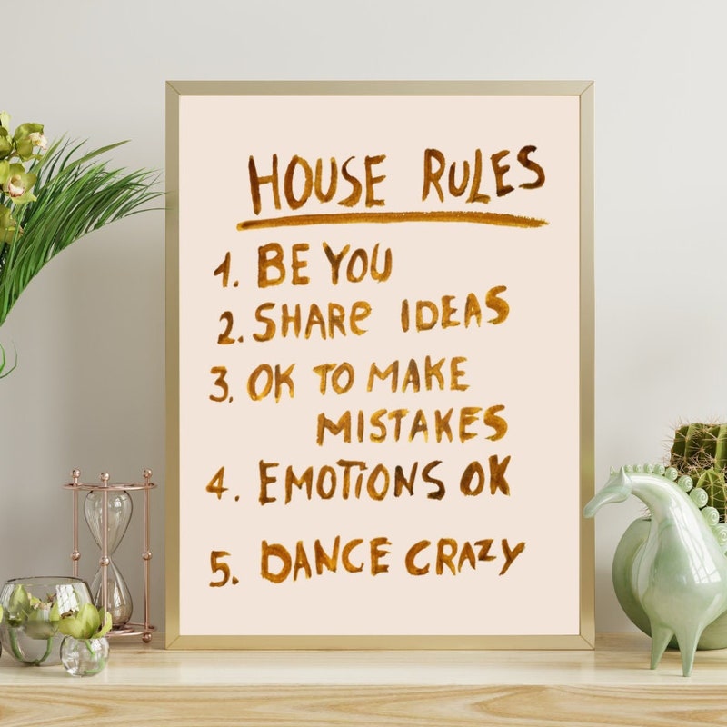 House Rules Art - Etsy