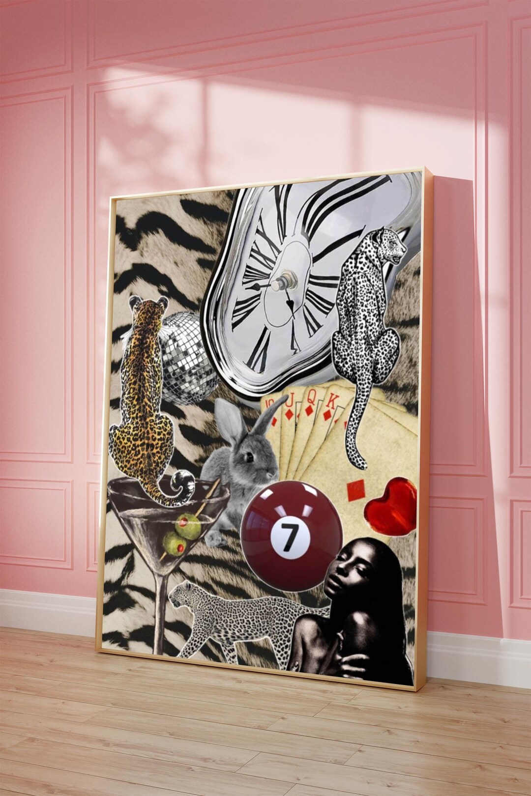 Black Woman Art, 7 Ball Pool Poster,7 Ball Print,lucky You Poster ...