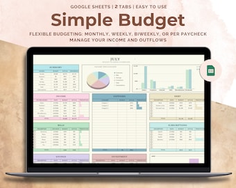 Expense Tracker, Budget Planner Google Sheets, Monthly Budget ...