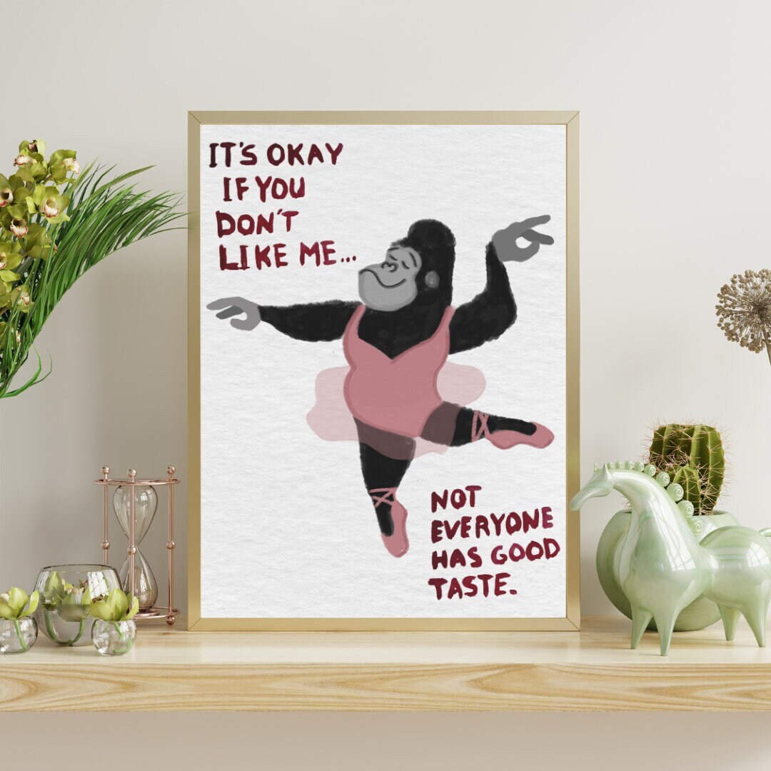 Funny Monkey Dance Print: Retro 70s Animal Poster (digital Download) - Etsy