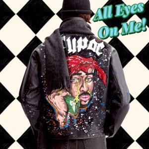 Custom Hand-painted Leather Jacket, Hip-hop Graffiti Biker Jacket ...