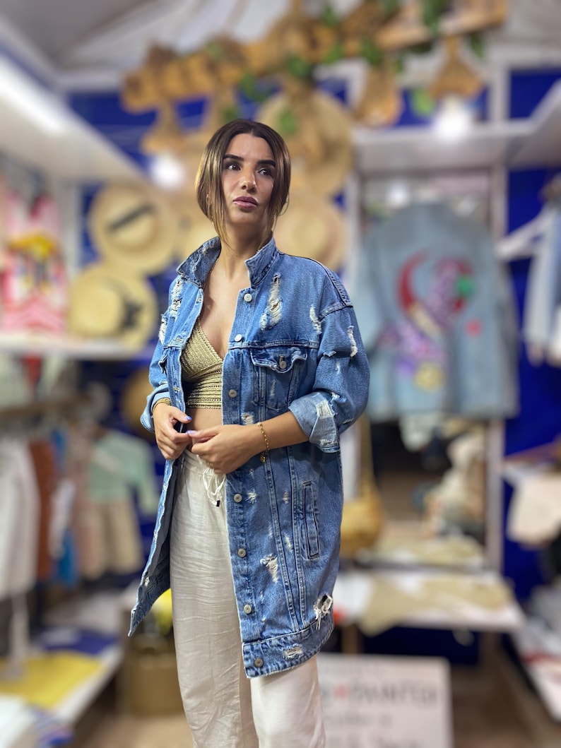 Evil Eye Denim Jacket Artwork | Hand Painted Denim Jacket ...