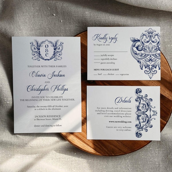 Baroque Invitation - Etsy