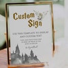 Wizard Themed Menu Card Template for Magical Wedding #051 - Etsy