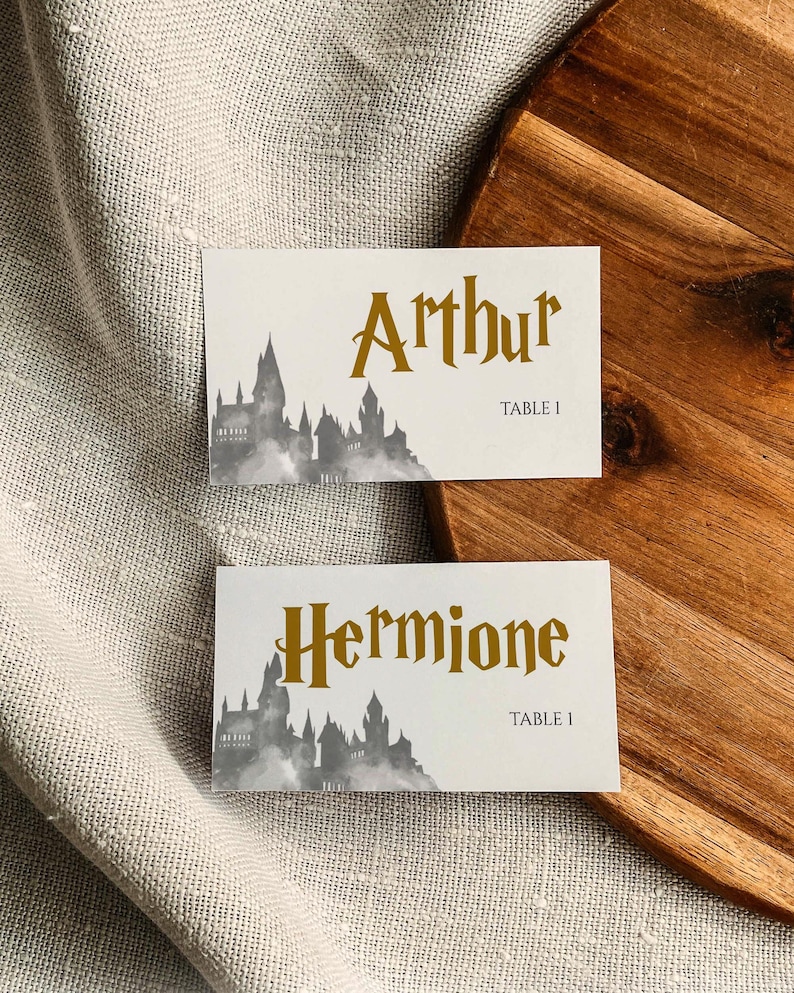 Magical Place Cards Template for Wedding Wizard Themed Bridal - Etsy