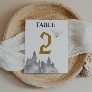 Magical Table Numbers Template for Wedding Wizard Themed Bridal Shower ...