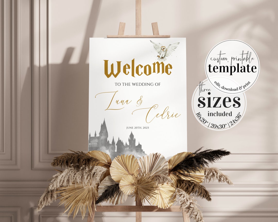 Wizard Welcome Sign for Magical Wedding Bridal or Baby Shower Party ...