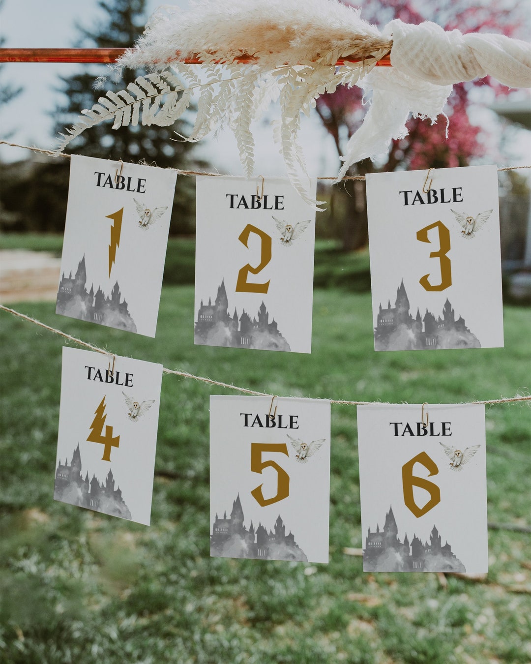 Magical Table Numbers Template for Wedding Wizard Themed Bridal Shower ...