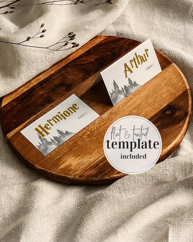 Magical Place Cards Template for Wedding Wizard Themed Bridal - Etsy