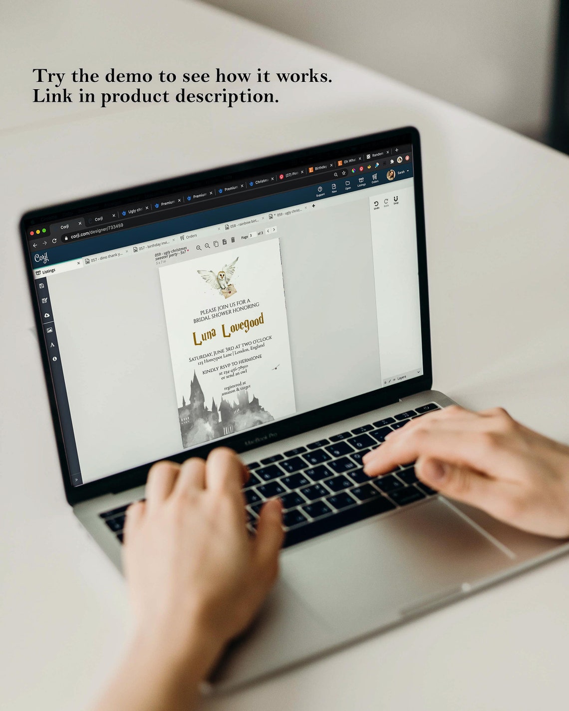 Wizard Save the Date Magical Wedding Invitation Template - Etsy