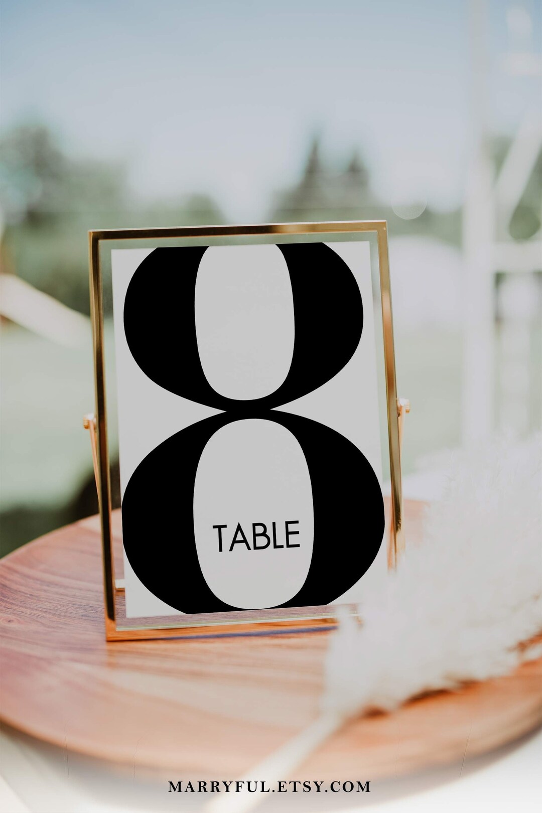 Simple Table Numbers Template to Download and Print for Modern Wedding ...