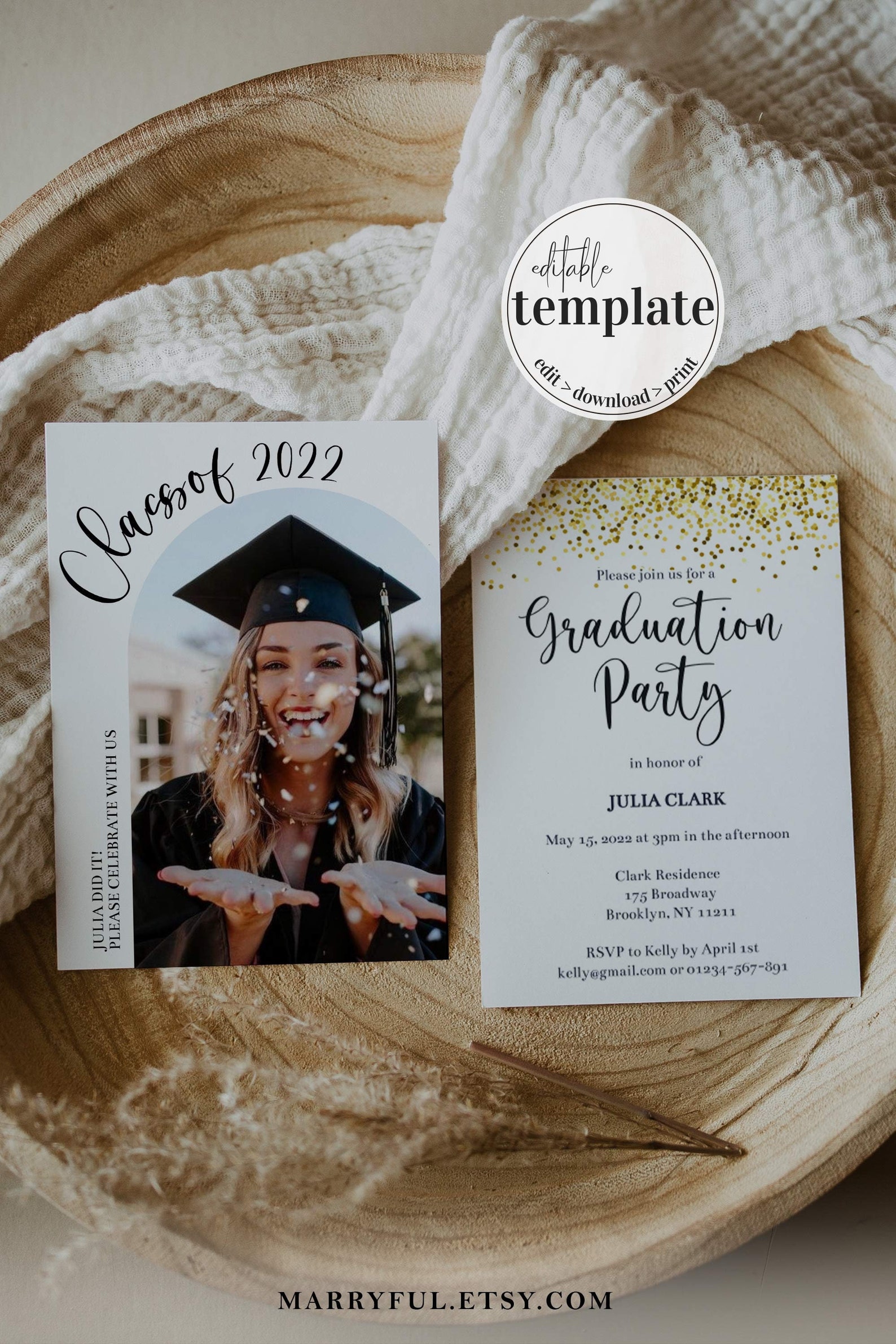 Class of 2022 Graduation Invitation 2022 Announcement and | Etsy