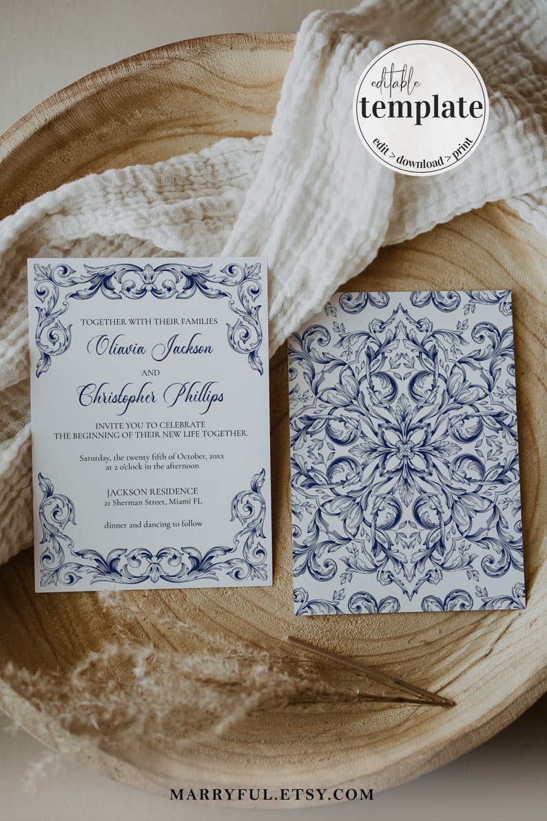 Cottage Core Wedding Invitation Suite With Rsvp and Details | Etsy