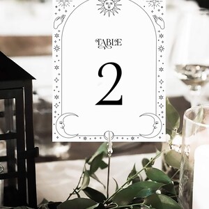 Celestial Wedding Decor Starry Night Table Numbers Template to Download ...