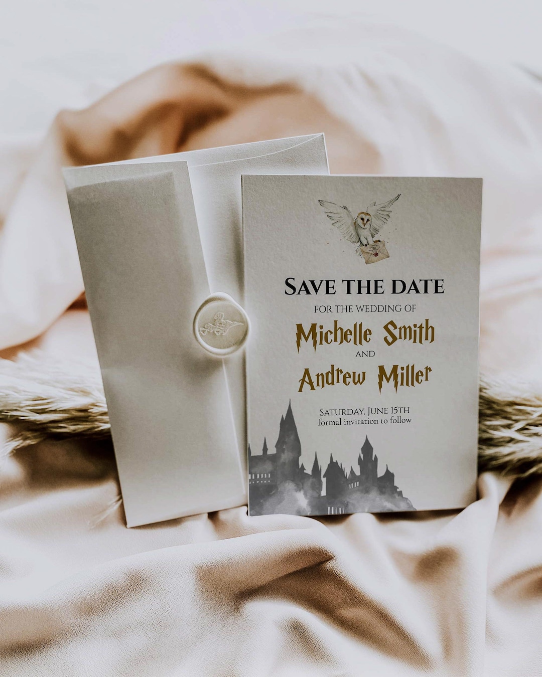 Wizard Save the Date Magical Wedding Invitation Template Instant ...