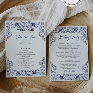 Classic Wedding Program Template Ceremony Decor for | Etsy