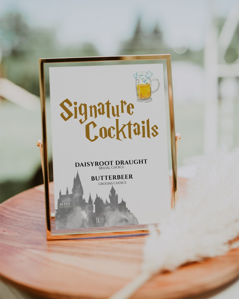 Signature Cocktail Printable Sign Template for Bar Menu at - Etsy