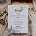 Wizard Themed Menu Card Template for Magical Wedding #051 - Etsy Canada