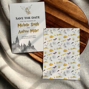 Wizard Save the Date Magical Wedding Invitation Template - Etsy