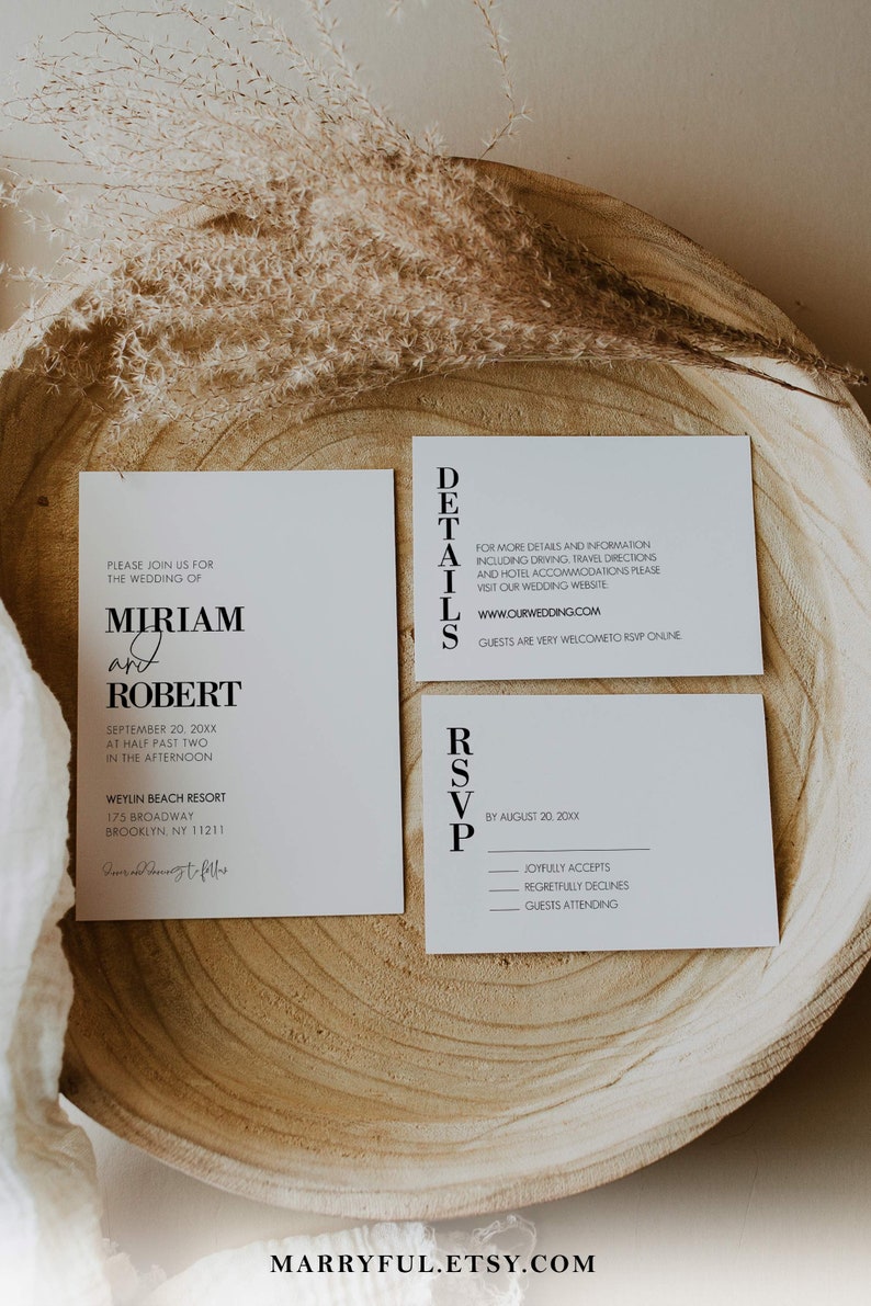 Modern Invitation Template Editable to Download an Print for - Etsy