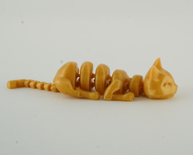 Articulated Cat 3D Printed Toy Variety of Color Options - Etsy