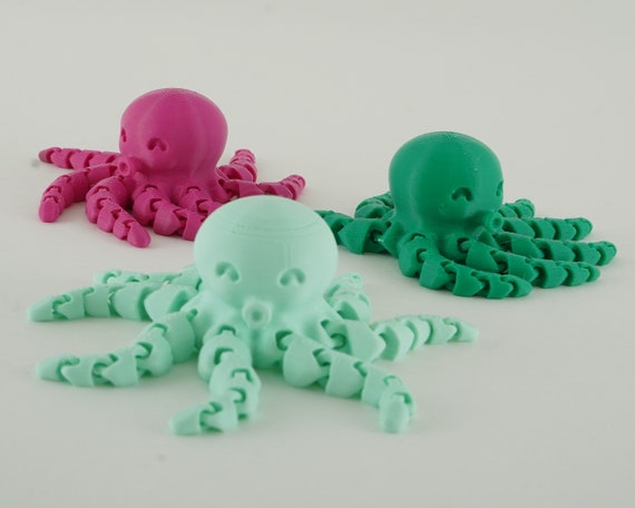 Articulated Octopus 3D Printed Toy Variety of Color - Etsy