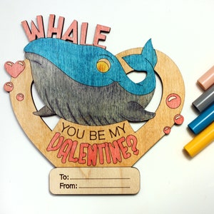DIY Ocean Life Valentine's Day Card Great for Kid's to Color With ...