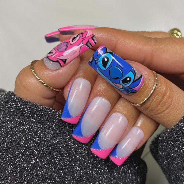 Lilo and Stitch Nails - Etsy