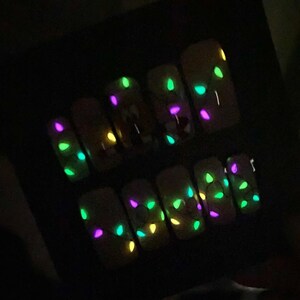 Pluto Christmas Light Nails/ Dsney Christmas Press on Nails - Etsy