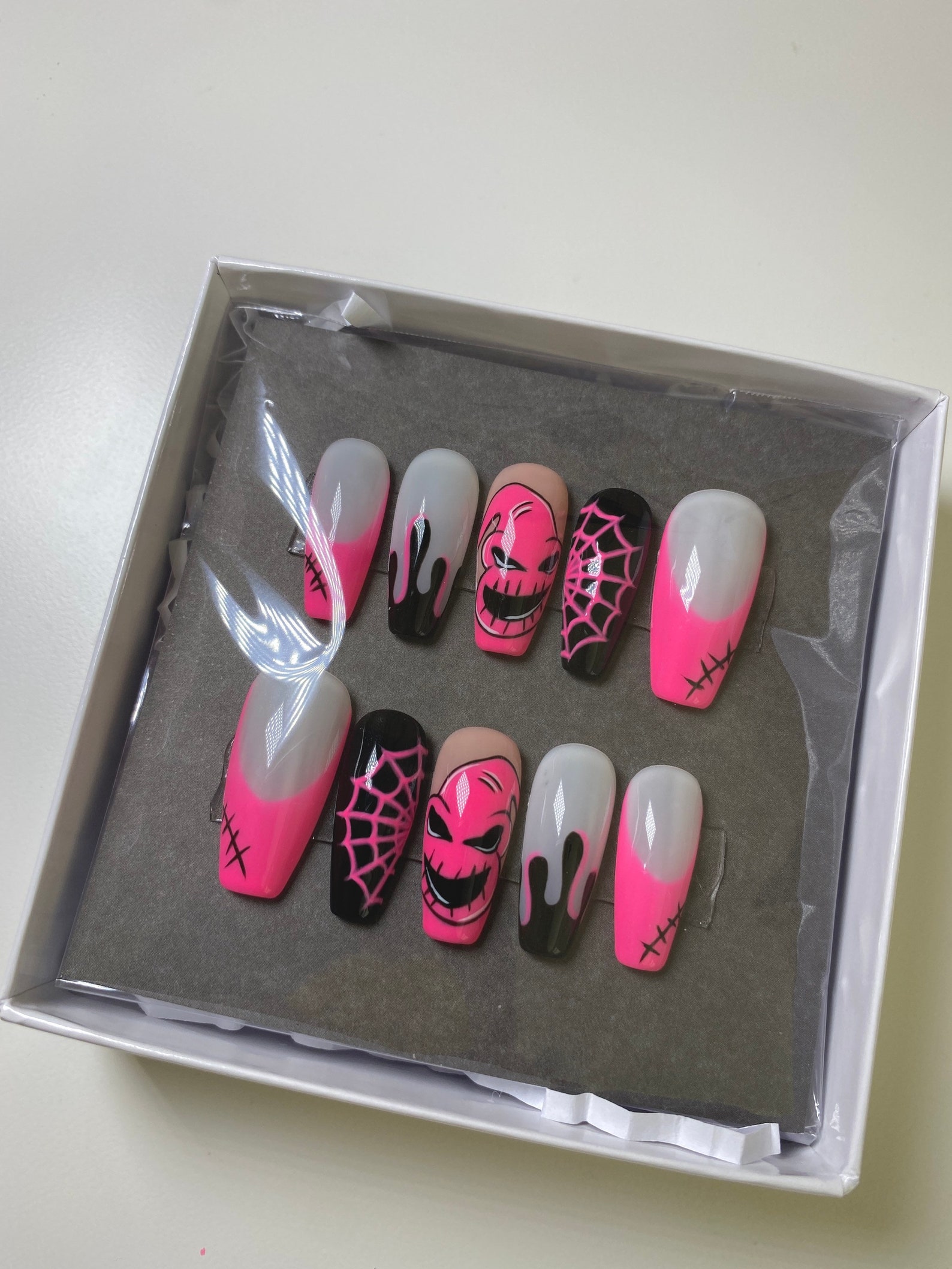 Halloween Oogie Boo Nails/ Halloween Press on Nails - Etsy