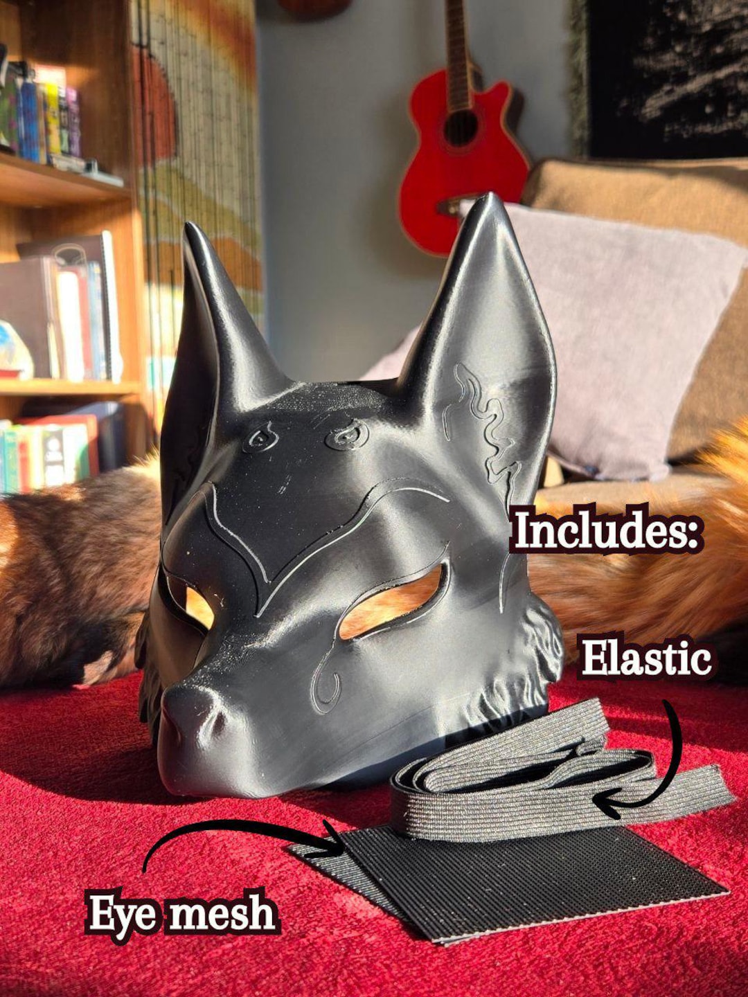Lined Kitsune Mask | Limited Quantity | Customizable & Paintable ...