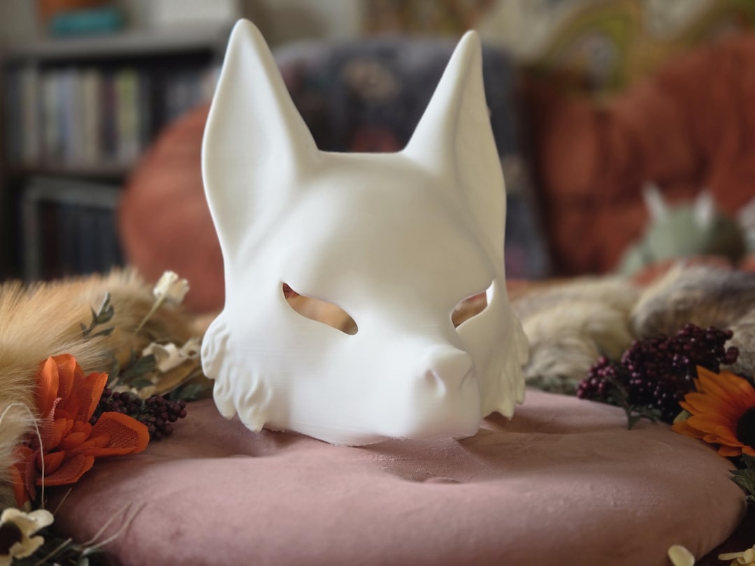 Smooth Kitsune Mask | Limited Quantity | Customizable & Paintable ...