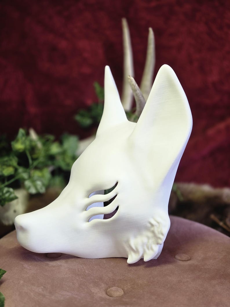 3-eyed Kitsune Mask | Limited Quantity | Customizable & Paintable ...