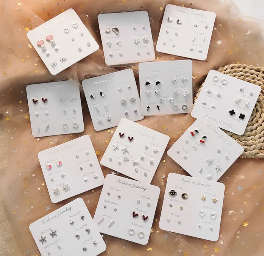 Set of Earrings, Earrings Set, Quirky Earrings, Multipack Earrings ...