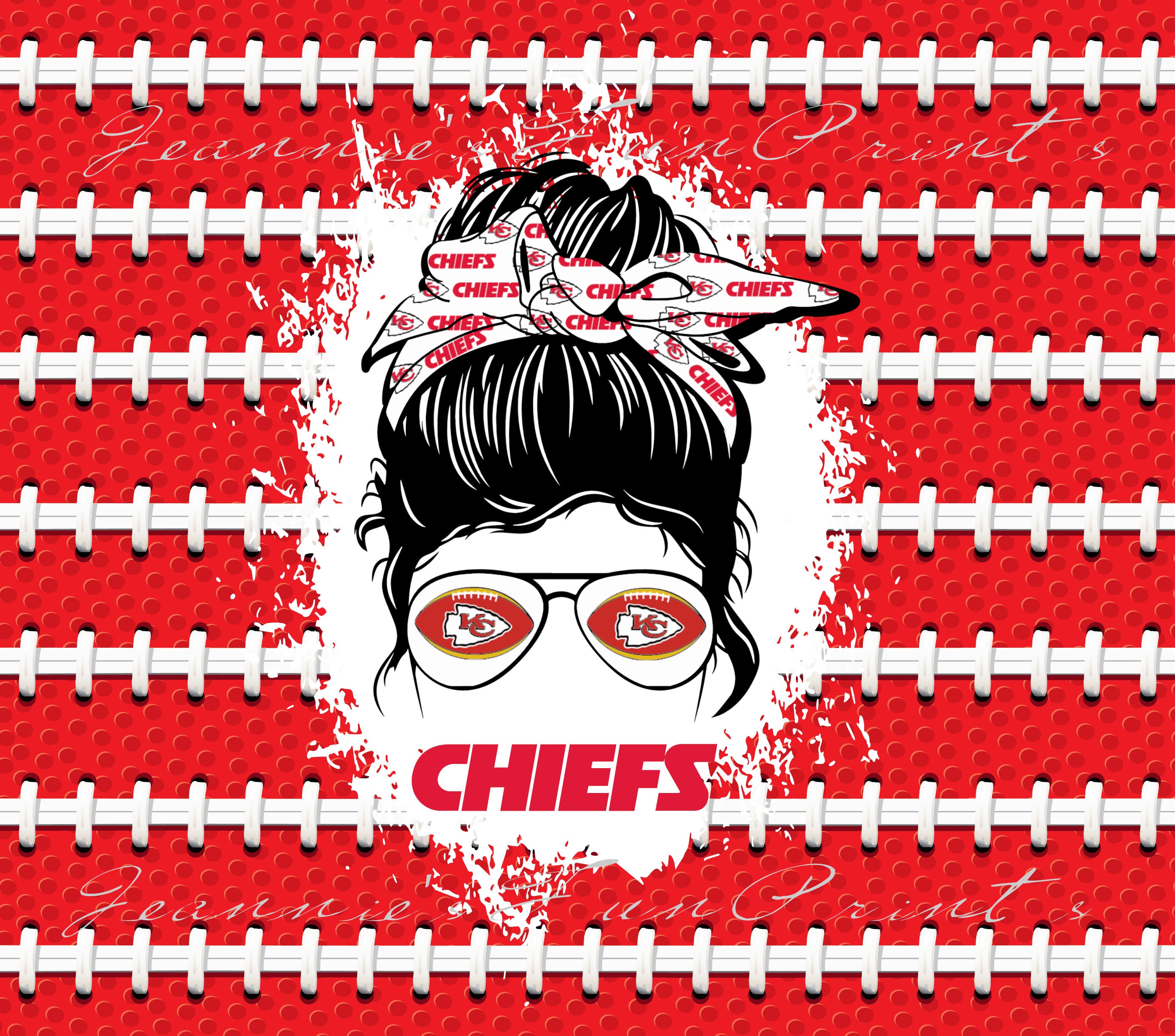 KC Chiefs Tumbler Wrap, Straight 20oz, Sublimation Digital Download Png ...
