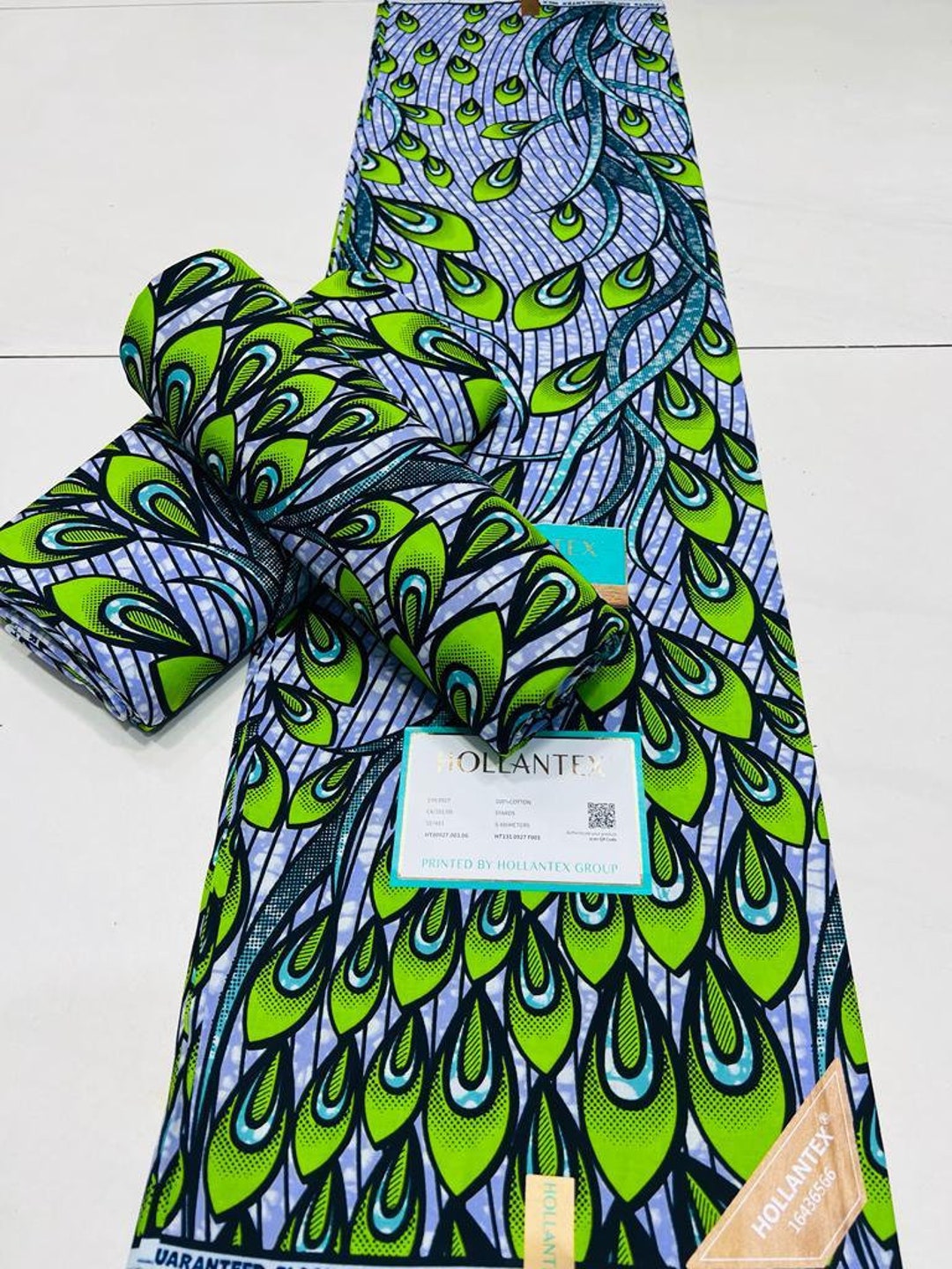Original Holland 6 Yards of Ankara Fabric, Authentic Vlisco Holland 100 ...