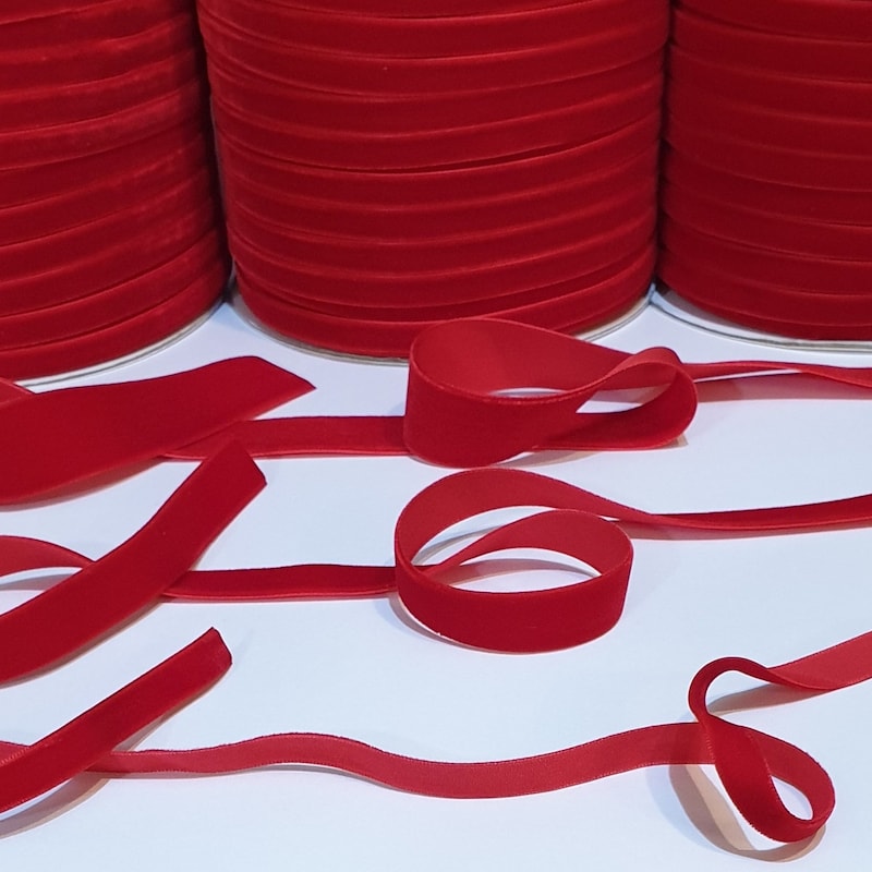 Red Velvet Ribbon - Etsy