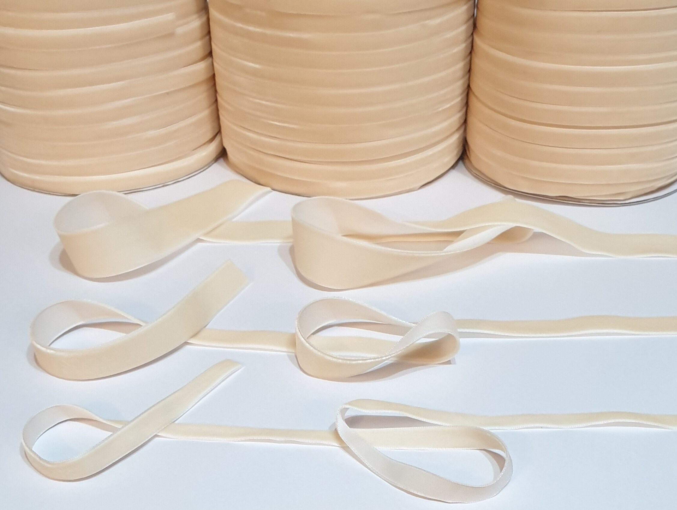 Luxury Cream Velvet Ribbon Choice of 3mm, 5mm, 7mm, 10mm, 13mm, 16mm - Etsy