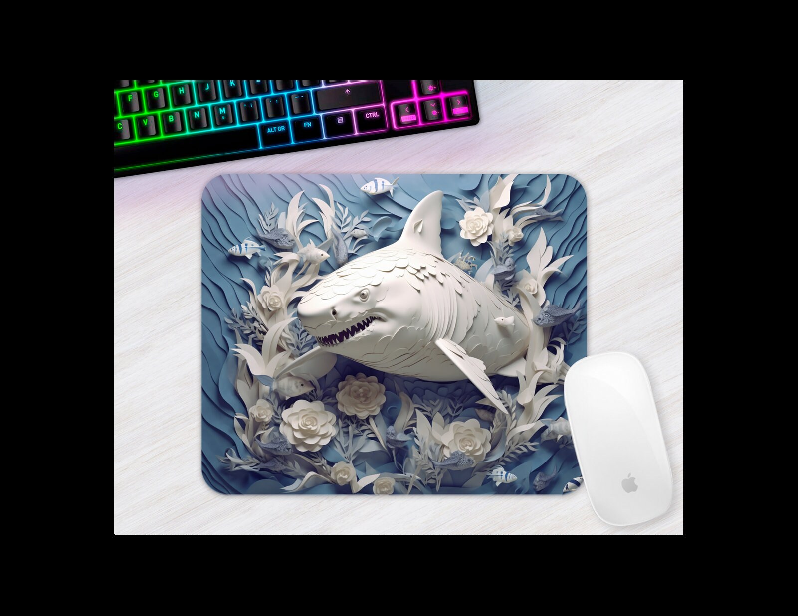 3D Shark Mouse Pad 9.5" X 8" - Etsy