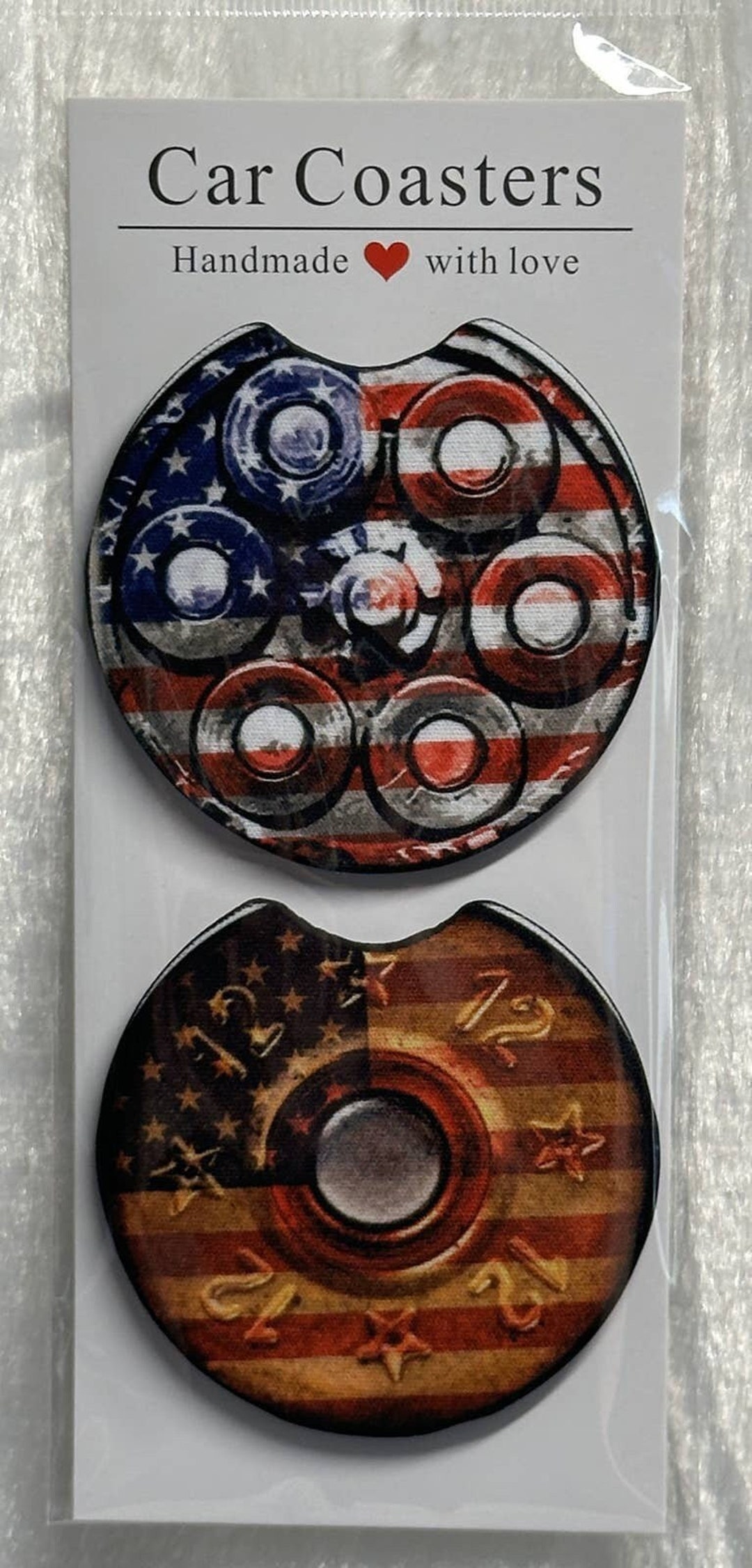 Revolver/12 Gauge Neoprene Car Coasters 2.75" (set of 2) - Etsy