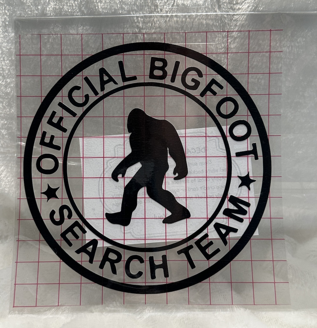 Official Bigfoot Search Team Car Decal Permanent Black Vinyl - Etsy
