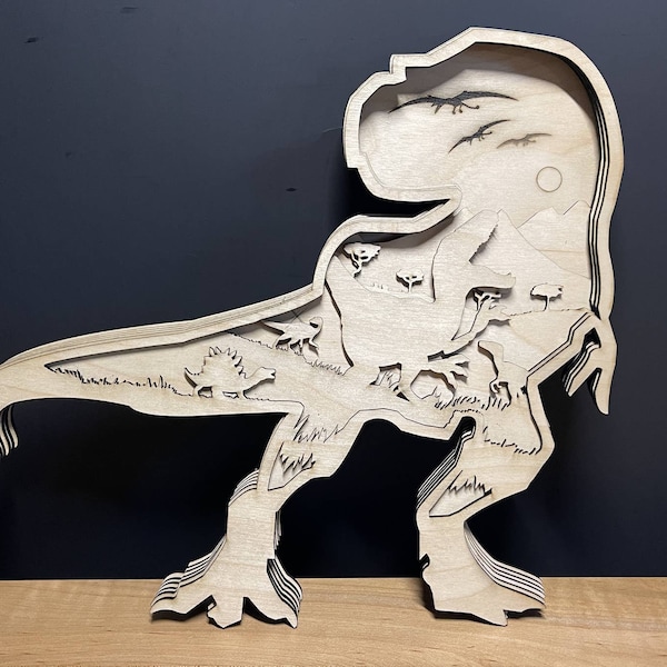 Laser Cut Dinosaur - Etsy