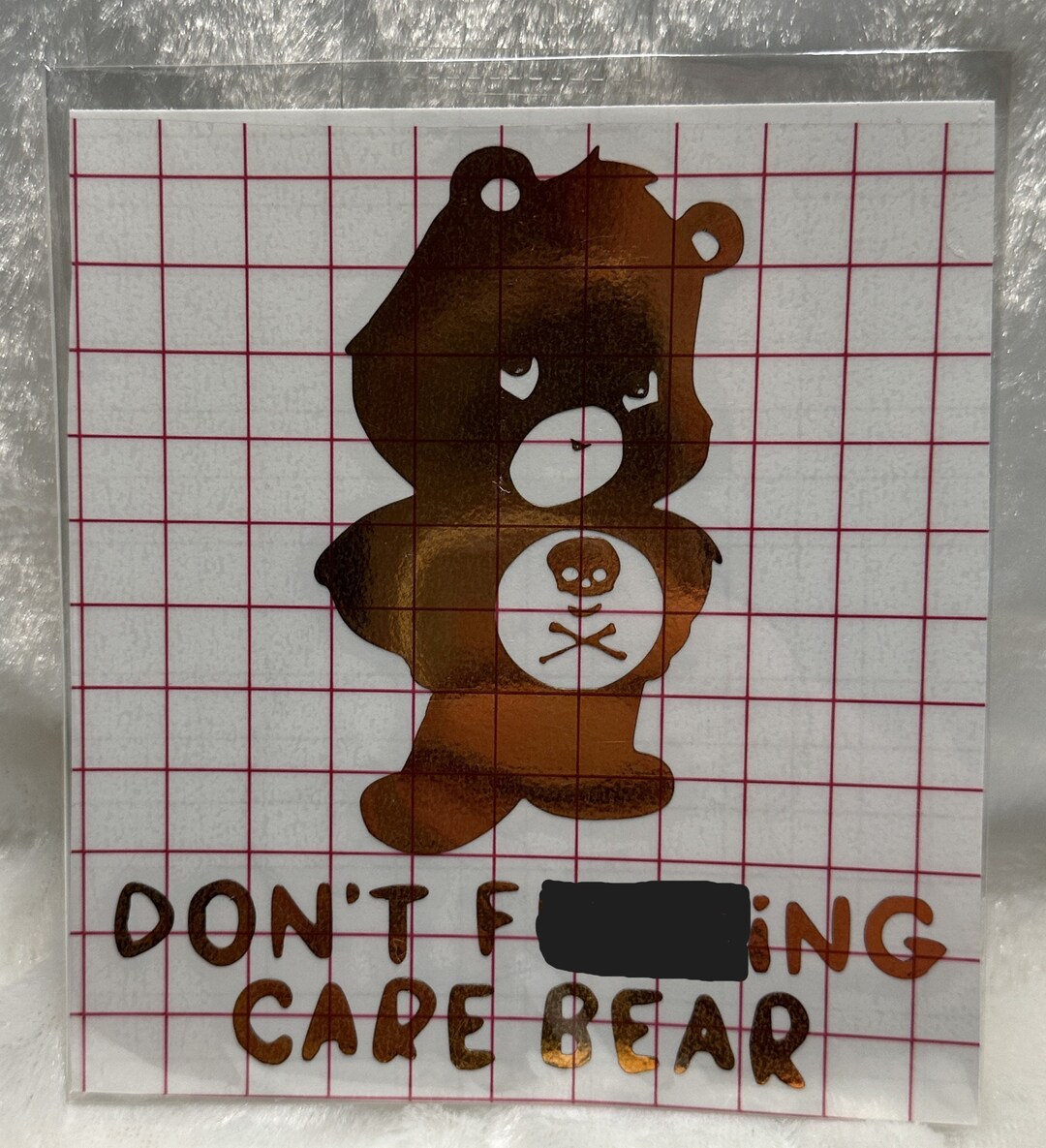 Don't Fking Care Bear Car Decal Holographic Permanent - Etsy