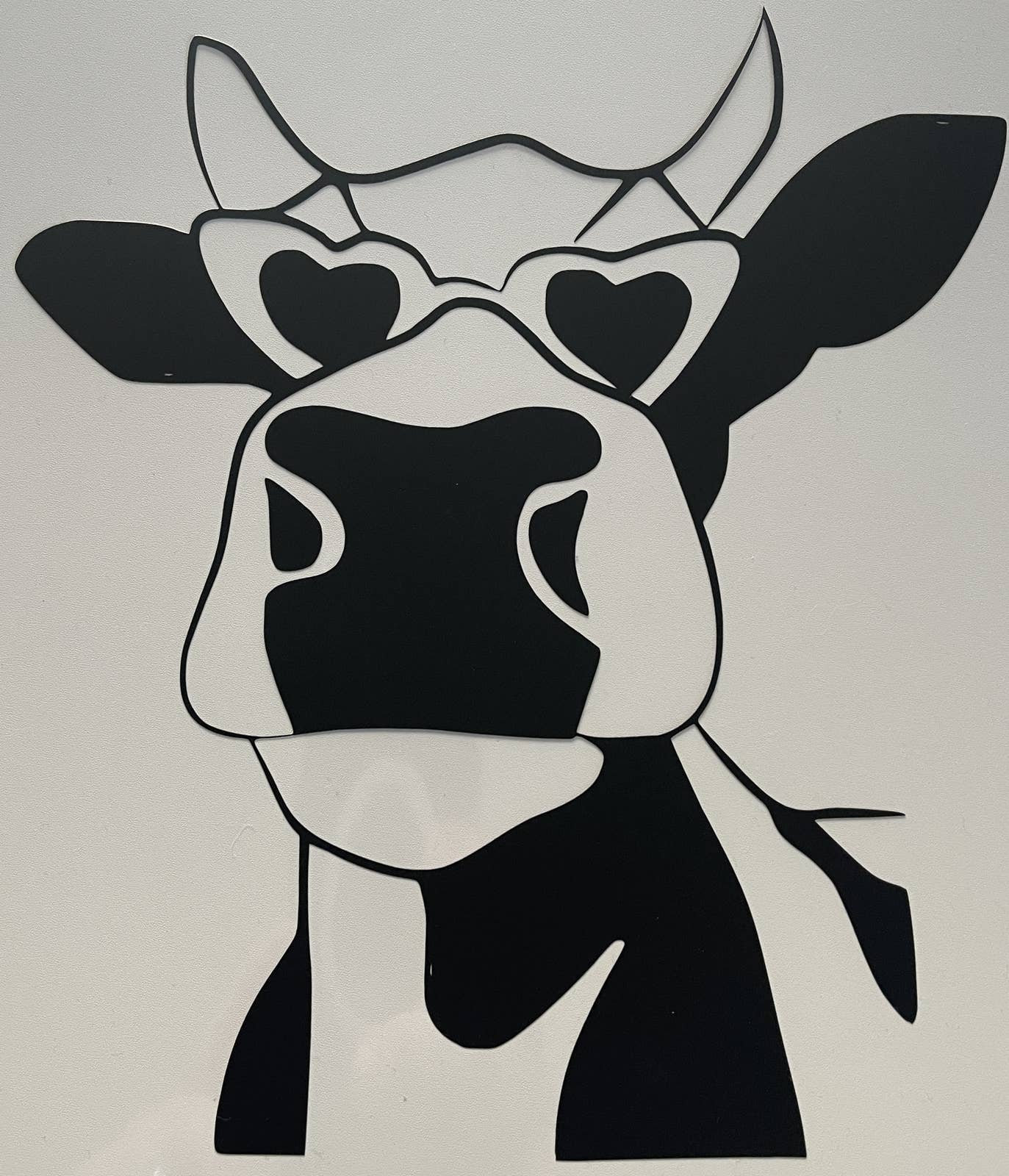 Cow Face Permanent Black Vinyl Car/window Decal (#2) - Etsy