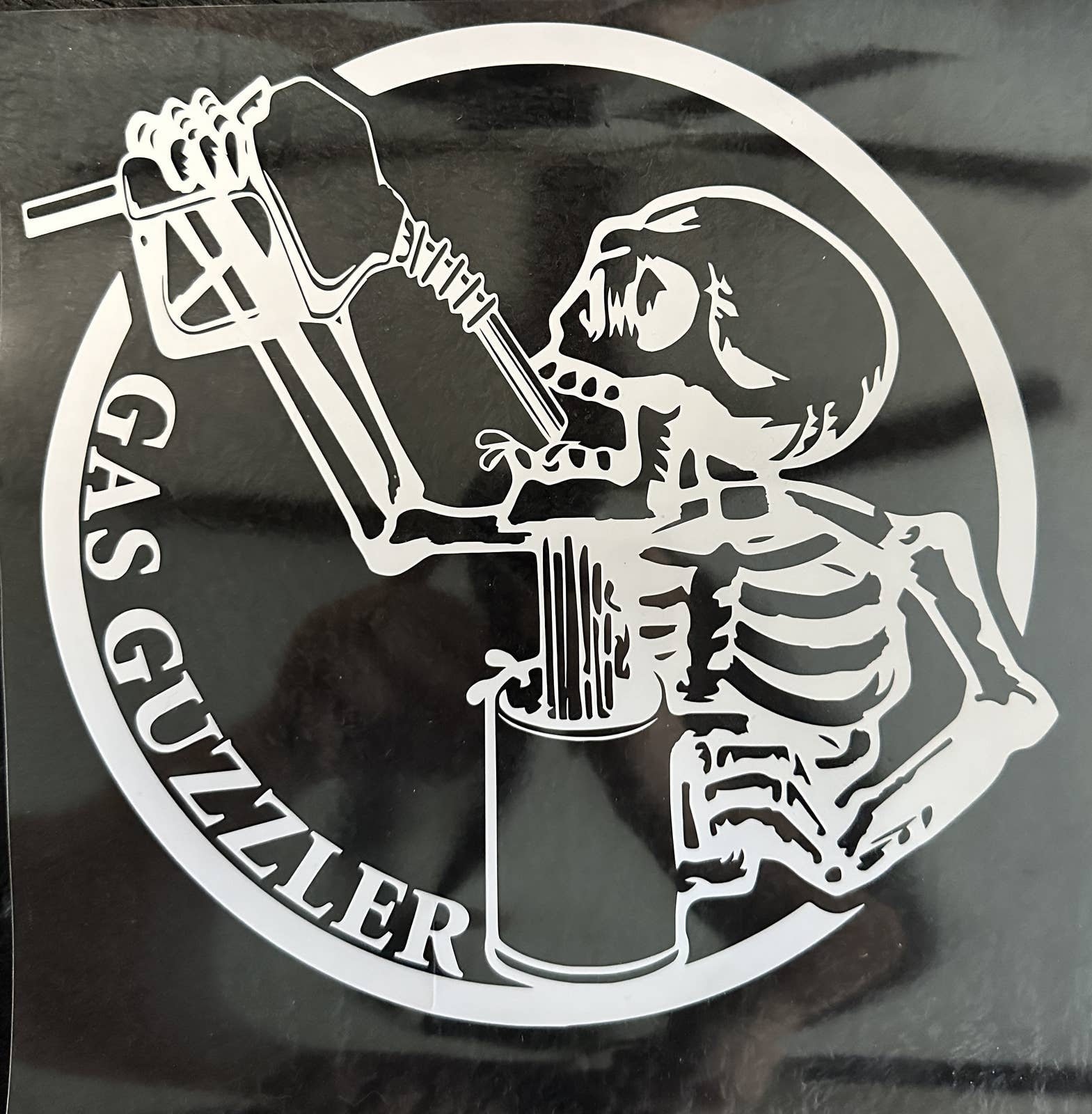 10 gas Guzzler Car Decal Permanent White - Etsy