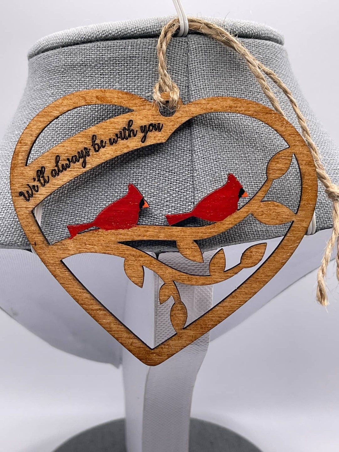 Laser Cut Handmade Christmas Two Cardinal Memoriam Ornament - Etsy