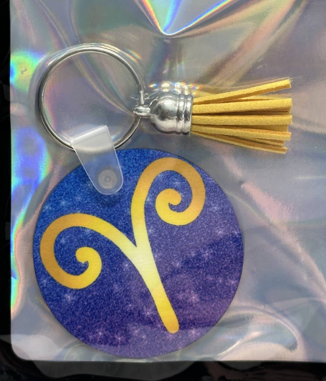 2" Aries Zodiac Symbol Keychain With Tassel - Etsy