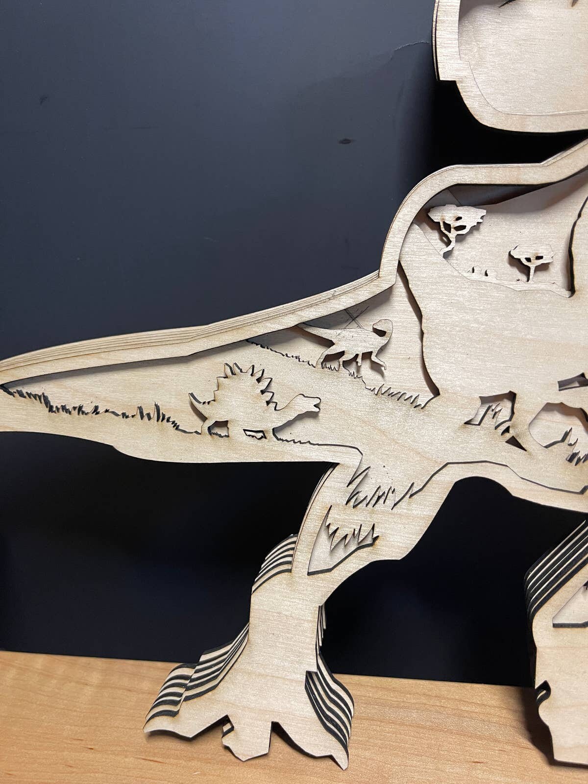 3D Laser Cut 6 Layer Dinosaur - Etsy